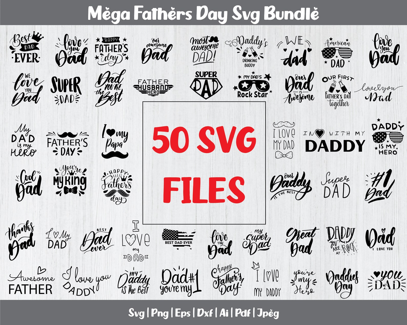 Fathers Day Svg Bundle Dad Svg Daddy Svg Father Svg Best | Etsy