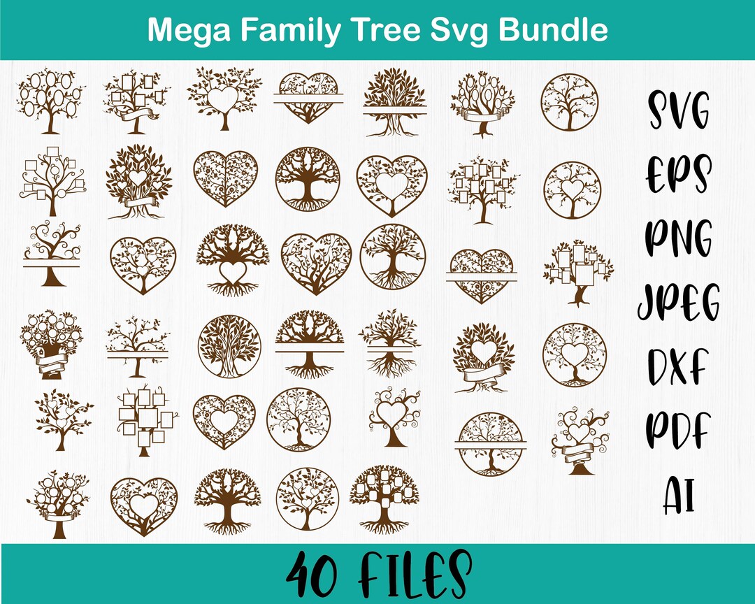 Family Tree SVG Bundle, Tree of Life Svg, Tree Svg Bundle, Ancestry Svg ...