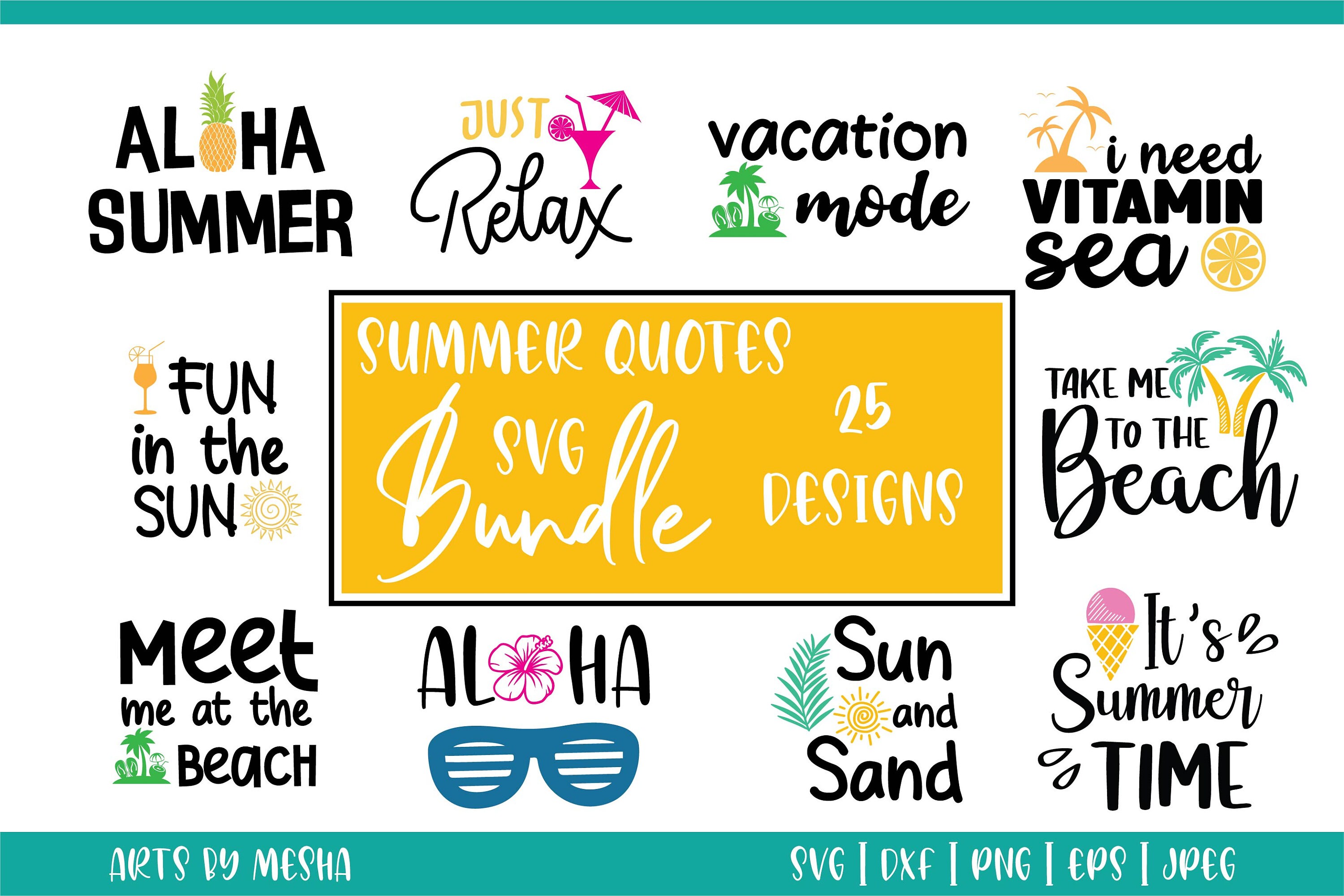 Summer Svg Bundle Summer Quotes Svg Bundle Beach Svg River - Etsy