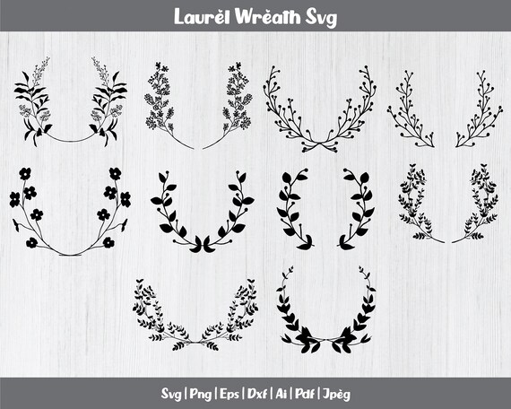 Laurel Wreath Bundle Svg Laurel Wreath Svg Laurel Wreath | Etsy India