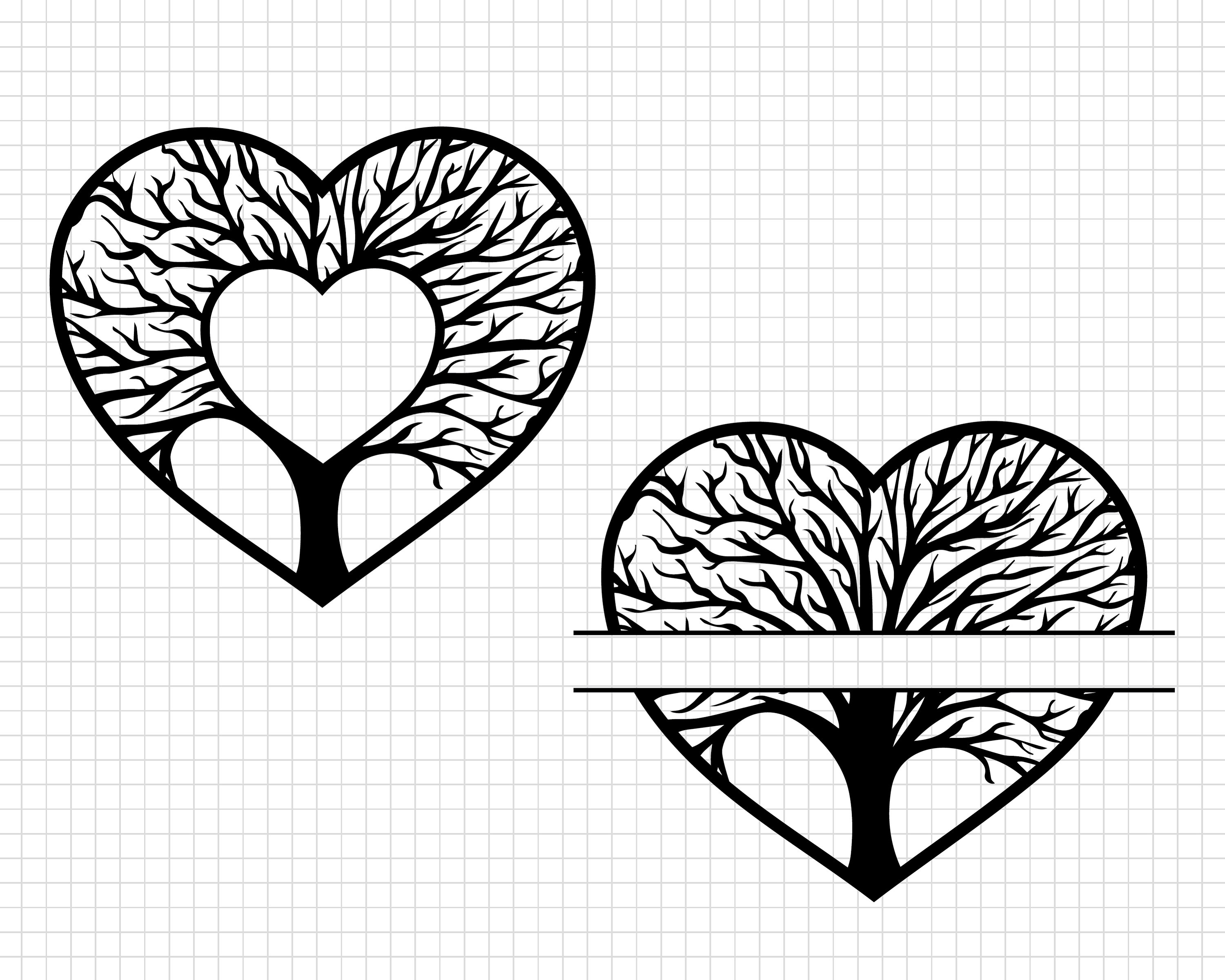 Split Monogram Family Tree Svg Split Tree Svg Family Tree - Etsy Canada