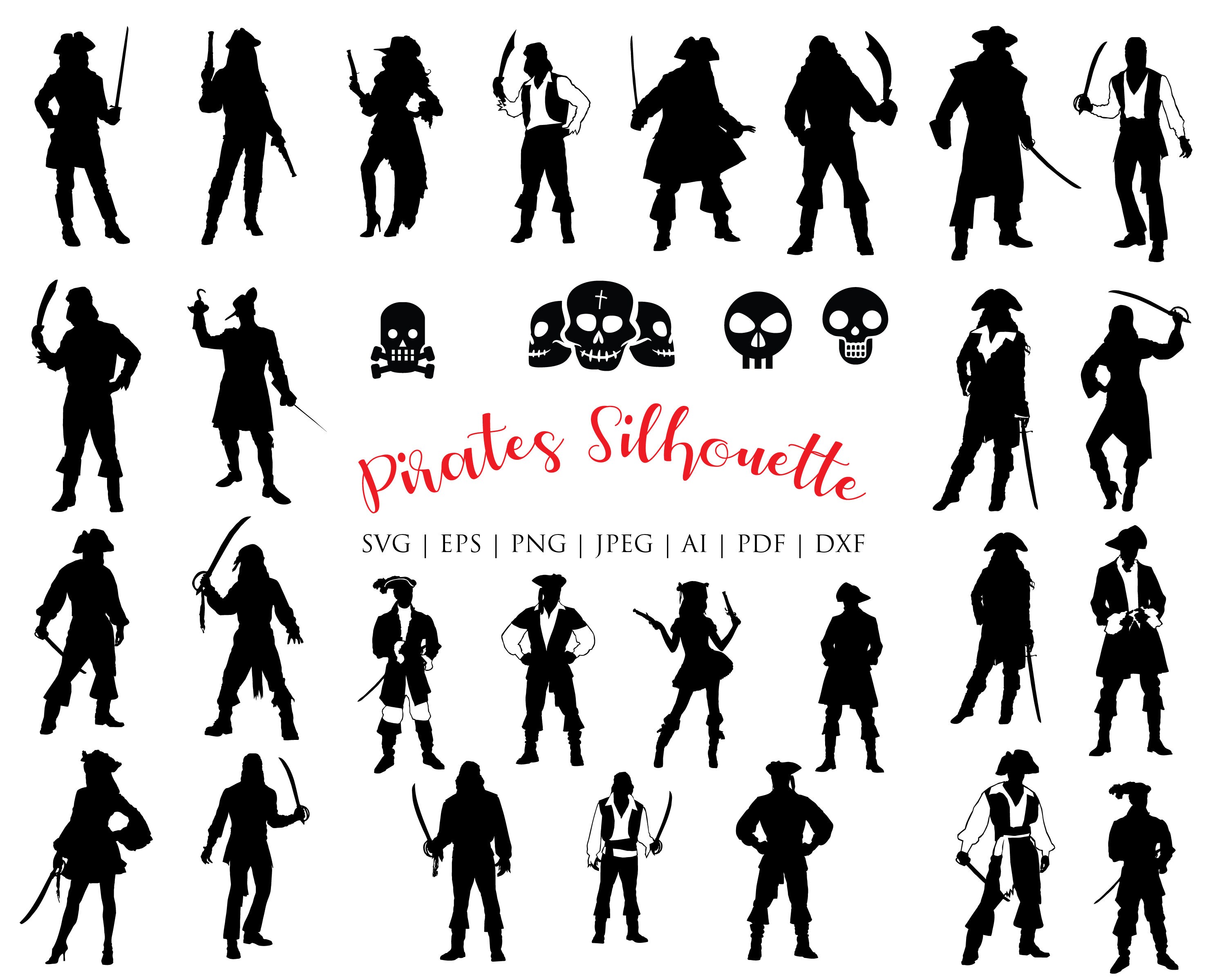 Pirates Silhouette Svg Bundle Pirates Svg Bundle Pirates - Etsy UK