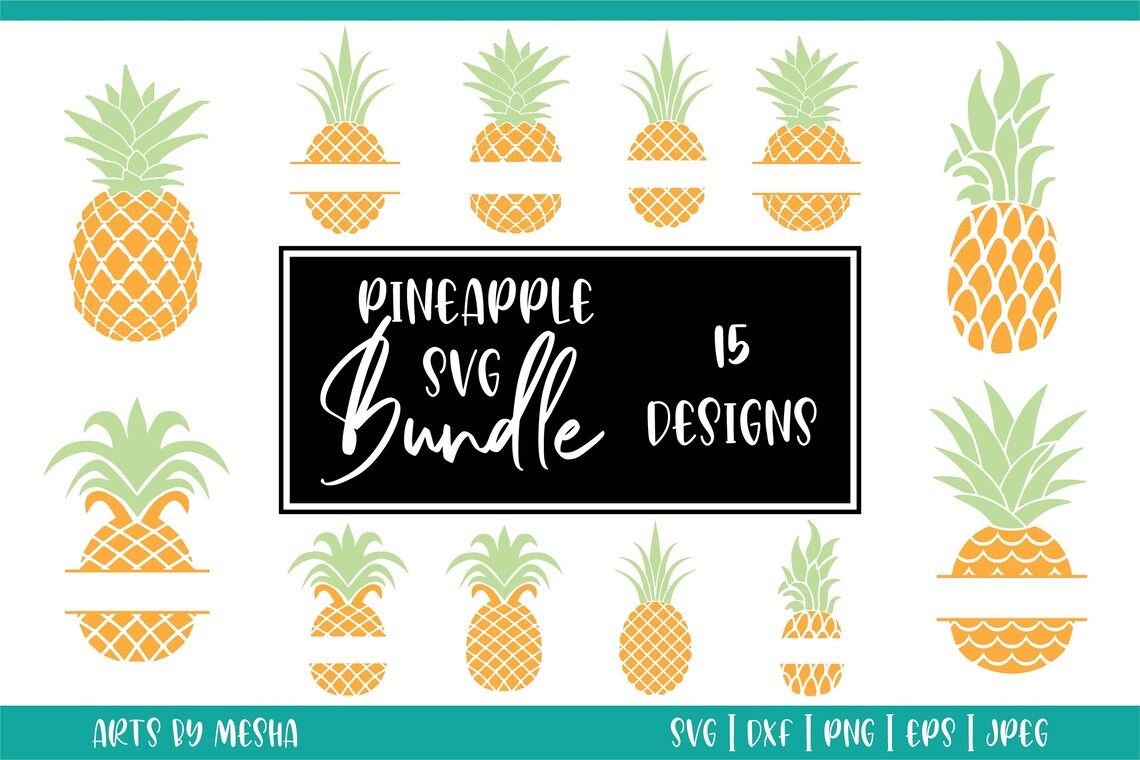 Pineapple SVG Bundle Pineapple Svg Files Pineapple Monogram | Etsy India
