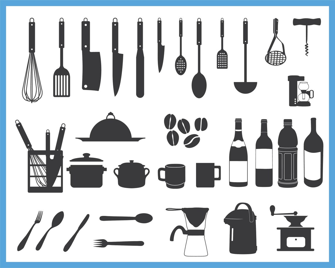 Kitchen Svg Bundle Utensils Svg Bundle Fork Svg Knife svg | Etsy