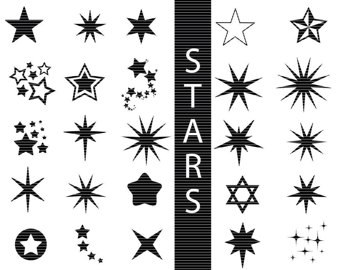 Star SVG Bundle Star Clipart Star Digital Download Svg - Etsy Canada