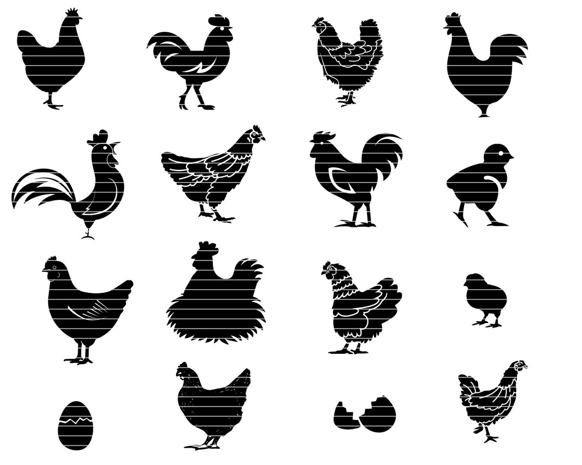 CHICKEN SVG Bundle Farmhouse Svg Farm Animals Svg Farm | Etsy
