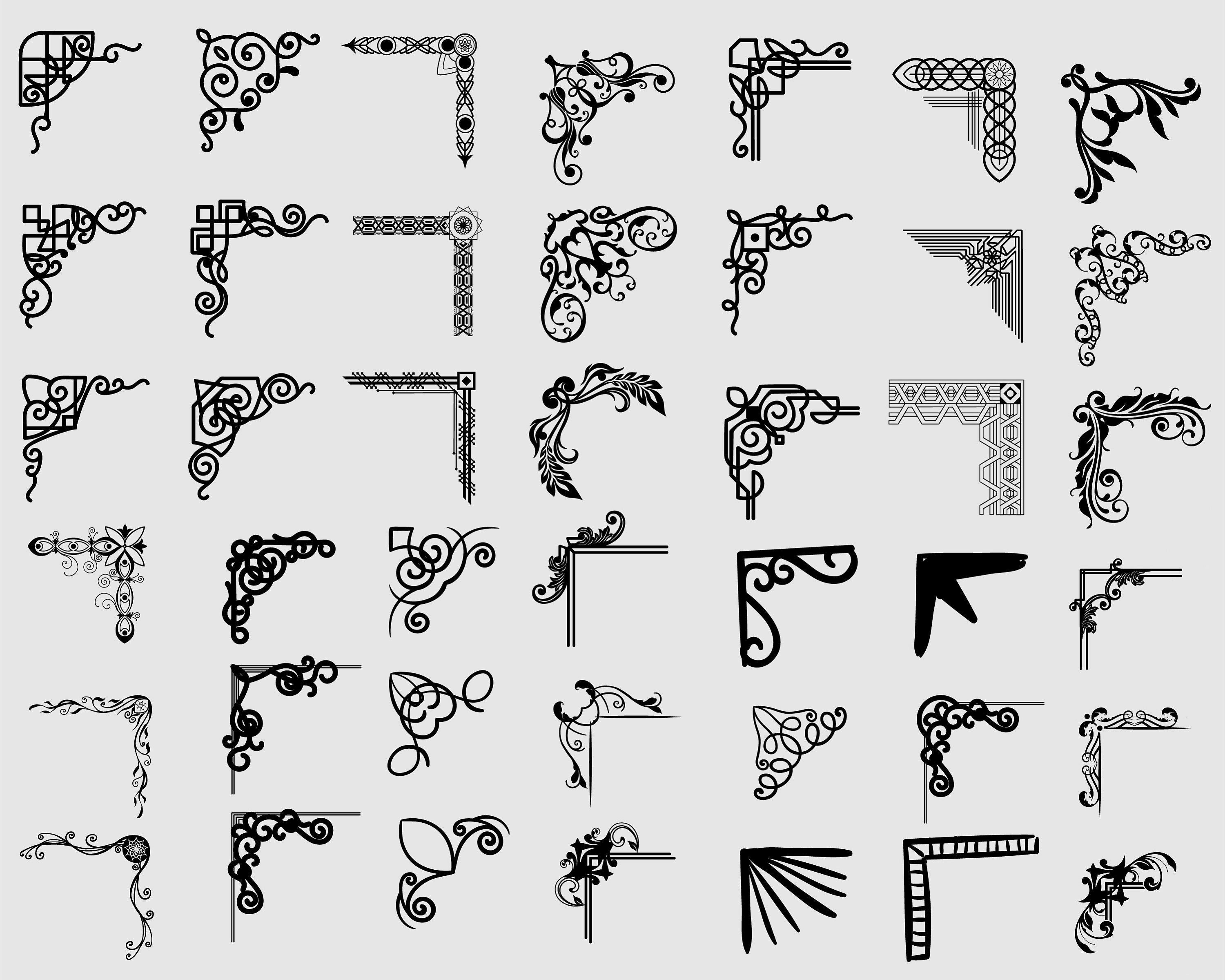 Corners svg Bundle Corner svg Floral corner svg files | Etsy