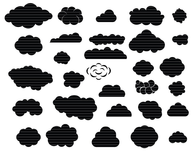 Cloud Svg Bundle / Cloud Clipart / Cloud Vector / Cloud Svg - Etsy