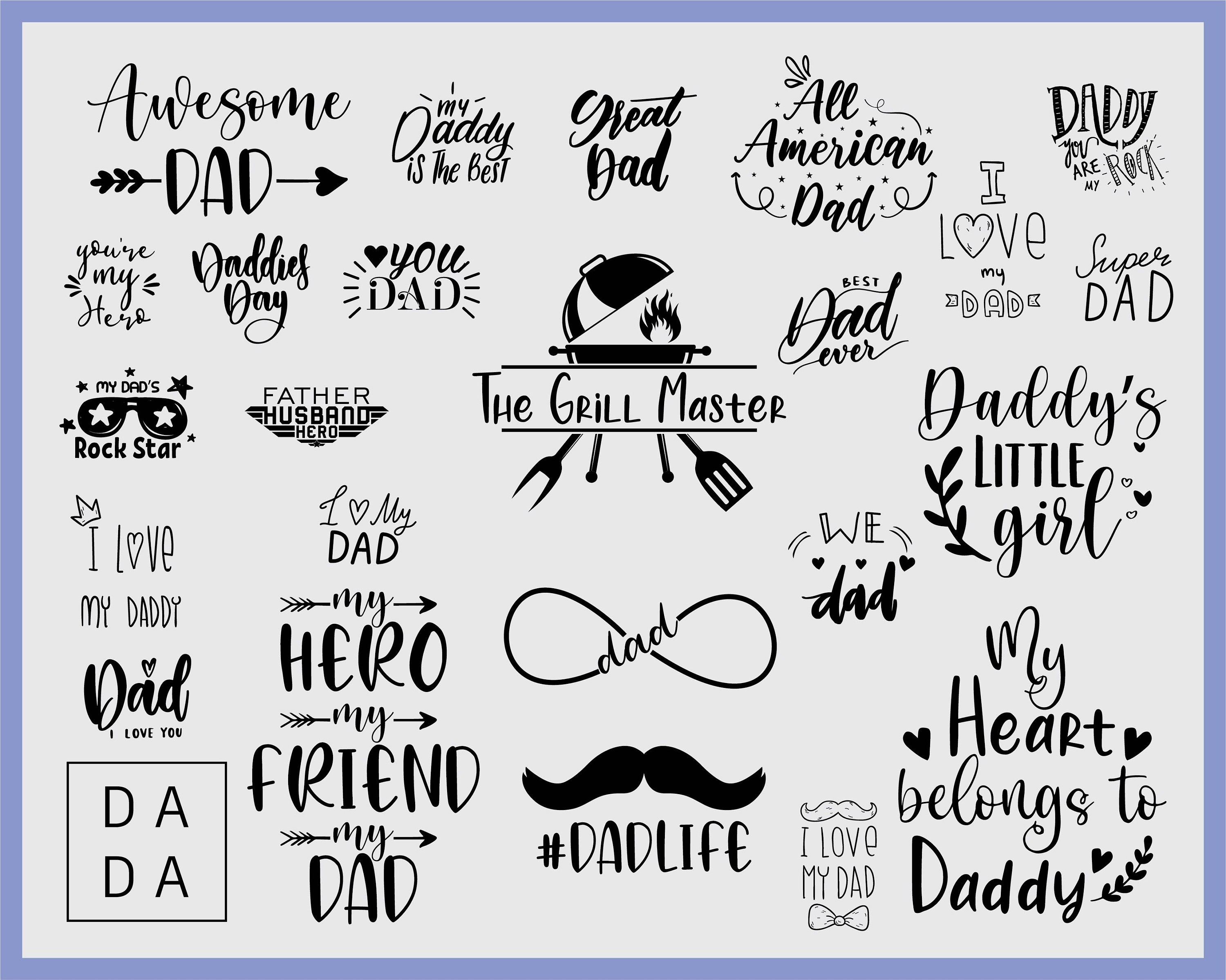 100 Fathers Day Svg Bundle Dad Svg Daddy Svg Father Svg | Etsy