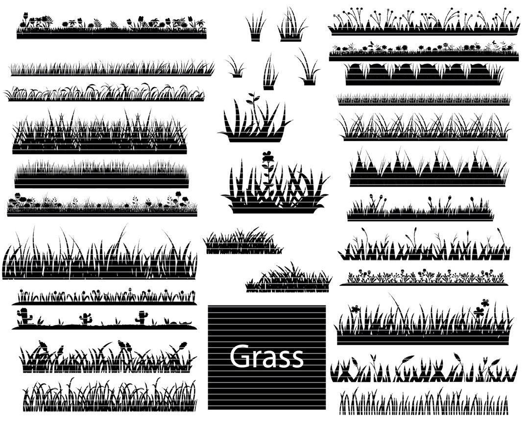 Grass Svg Bundle Grass Svg Grass Clipart Grass Cut Files For Silhouette Files For Cricut
