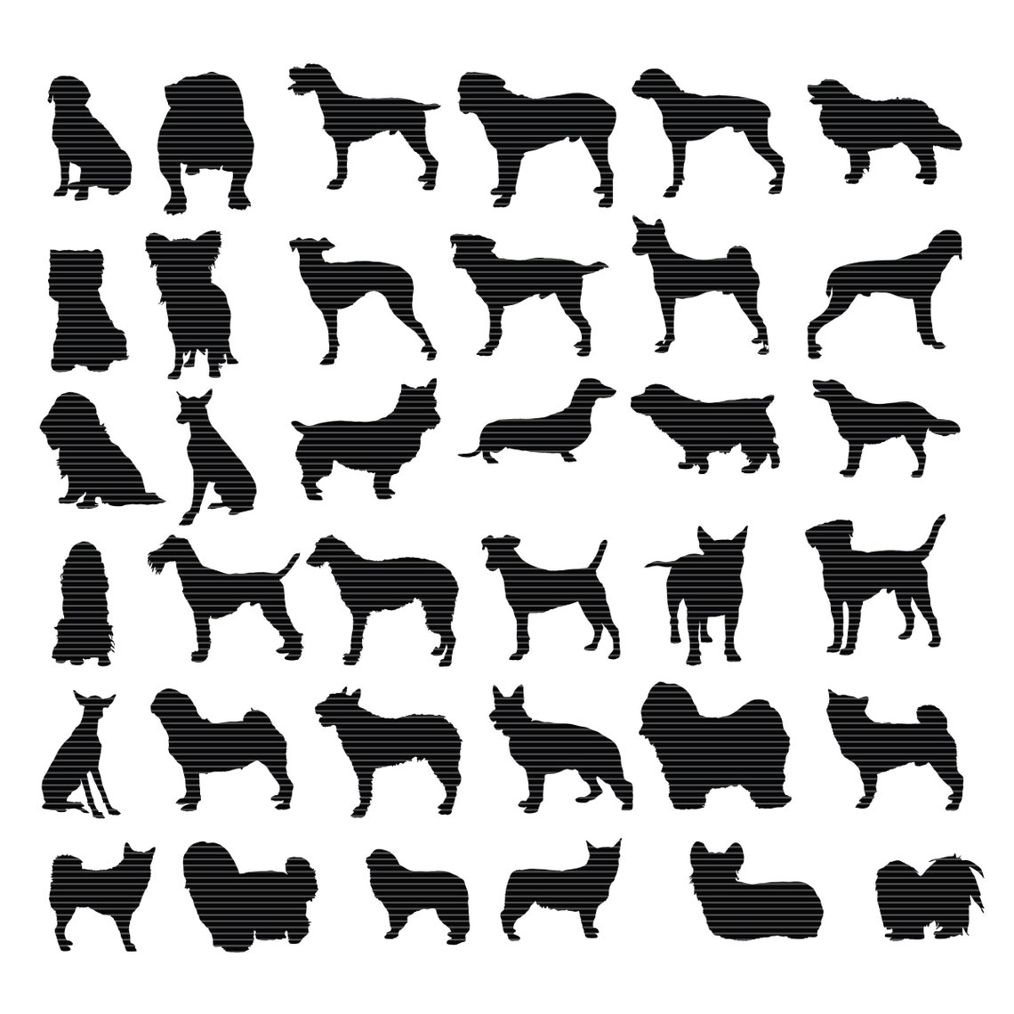 Dogs Svg Bundle Dog Breed SVG Bundle Dogs Svg Silhouette | Etsy