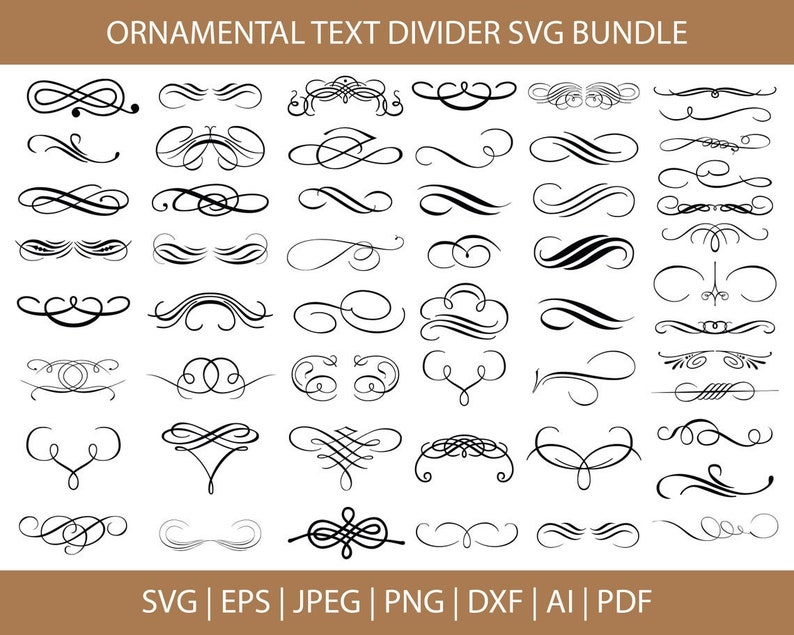 Text Dividers Svg Bundle Divider Svg File Wedding Svg - Etsy Canada