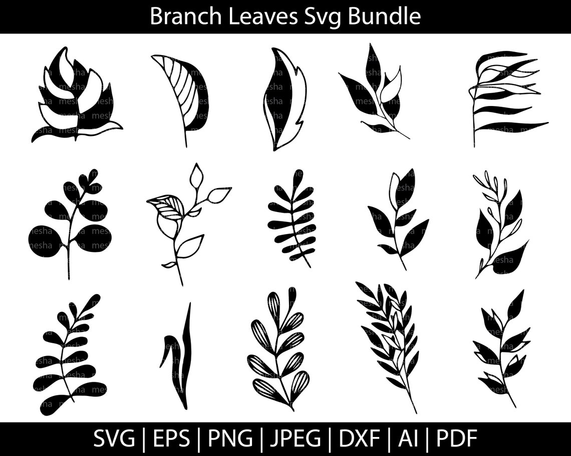 Leaves Svg Bundle Branches Svg Bundle Leaf Svg Leaves - Etsy