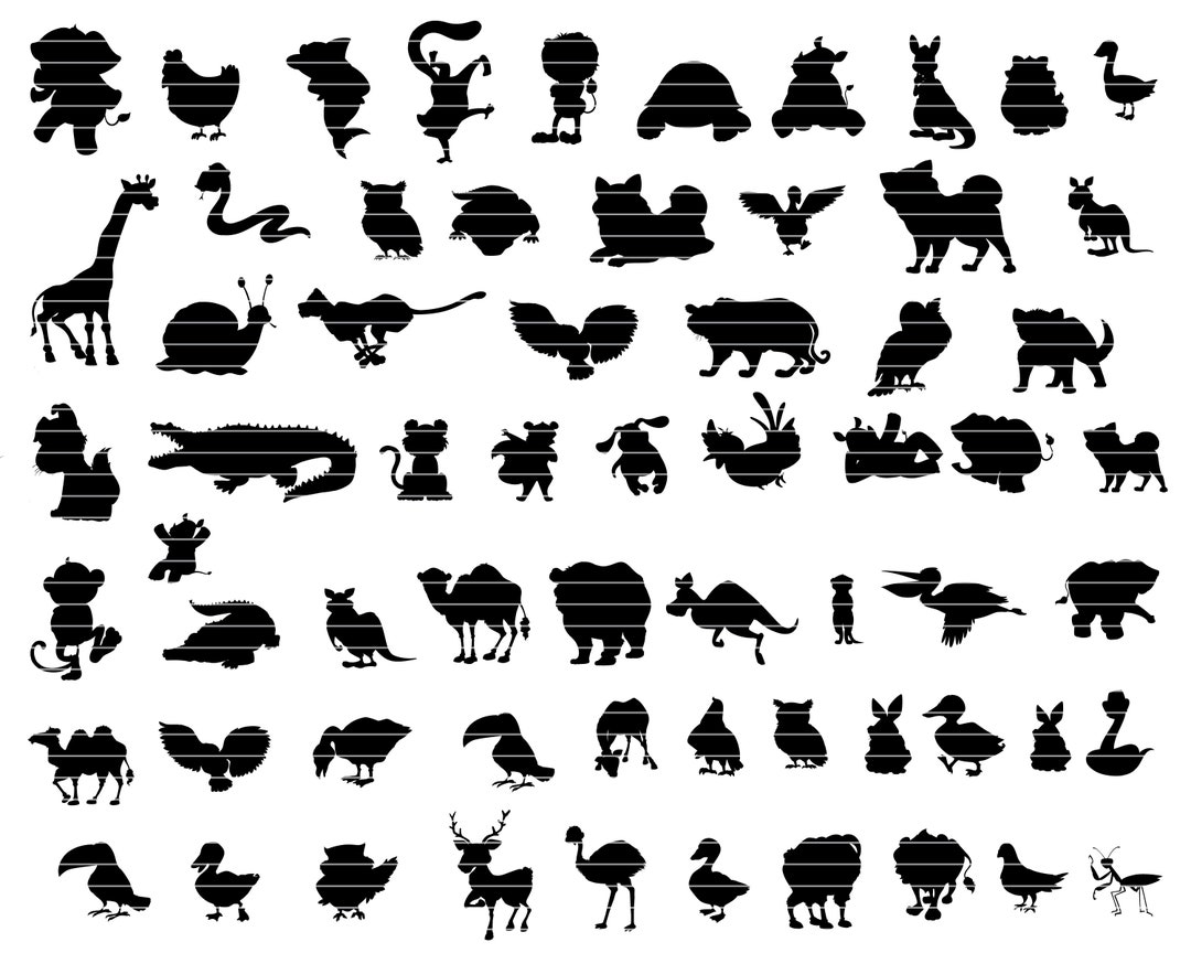 Cartoon Animals Svg Bundle, Animals Clipart, Zoo Animals Svg, Animals ...