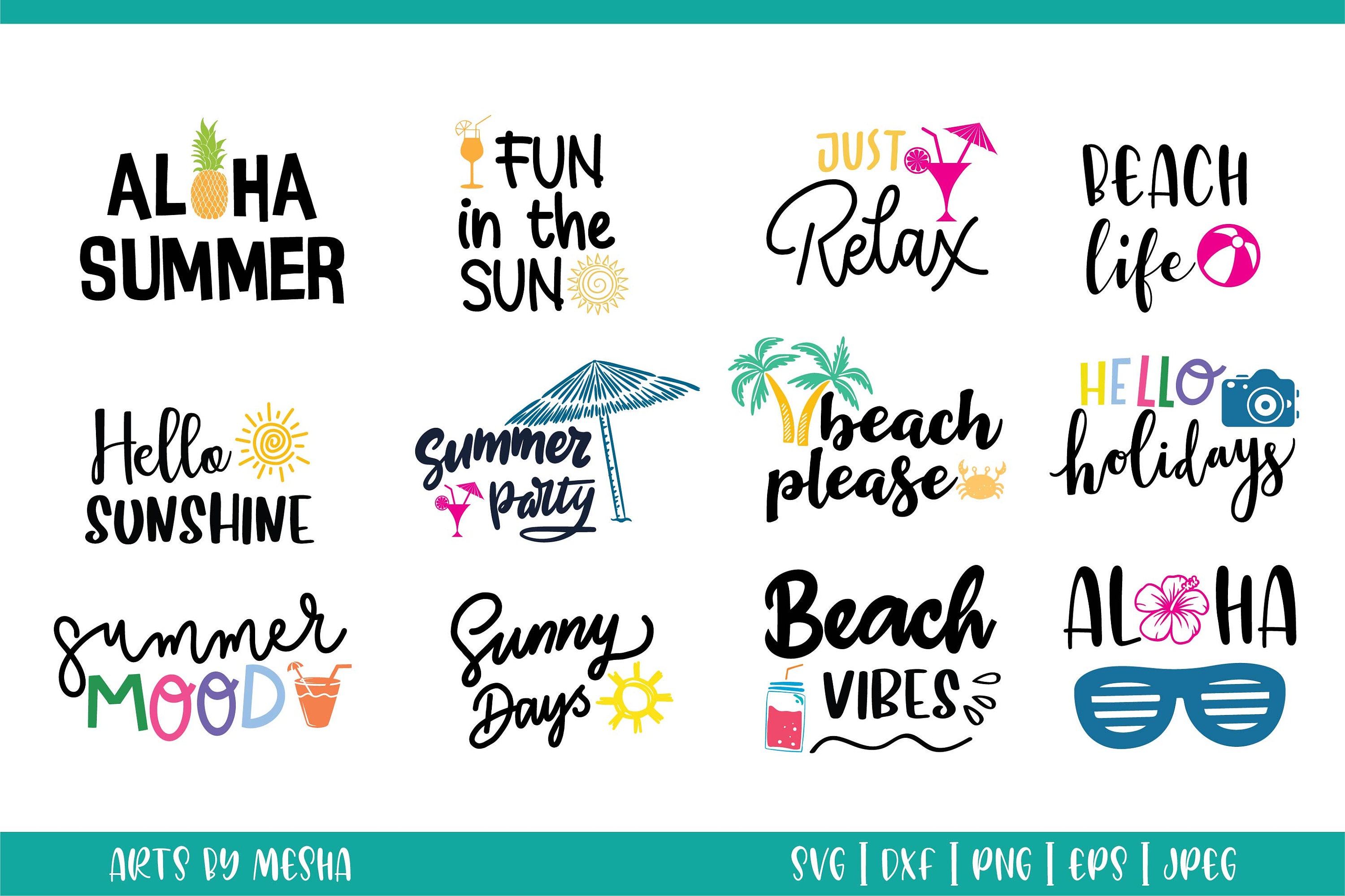 Summer Svg Bundle Summer Quotes Svg Bundle Beach Svg River - Etsy