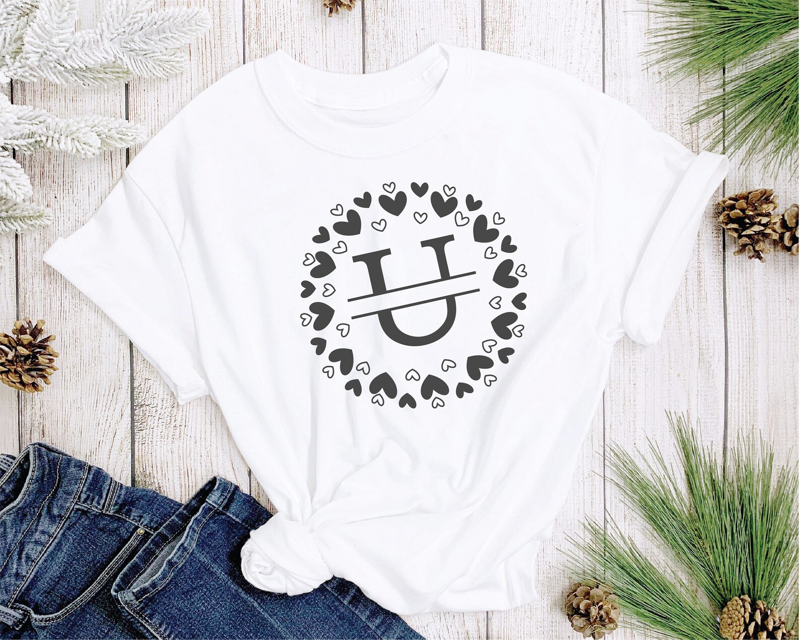 Split Monogram SVG Split Font Svg Valentine Svg Heart Split - Etsy