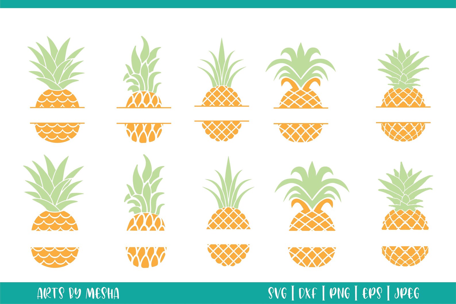 Buy Pineapple SVG Bundle Pineapple Svg Files Pineapple Monogram Online ...