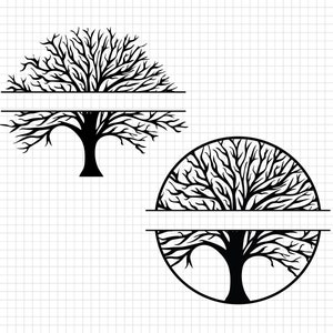 Split Monogram Family Tree Svg Split Tree Svg Family Tree - Etsy Canada