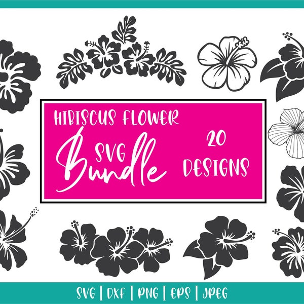 Hibiscus Flower Svg - Etsy