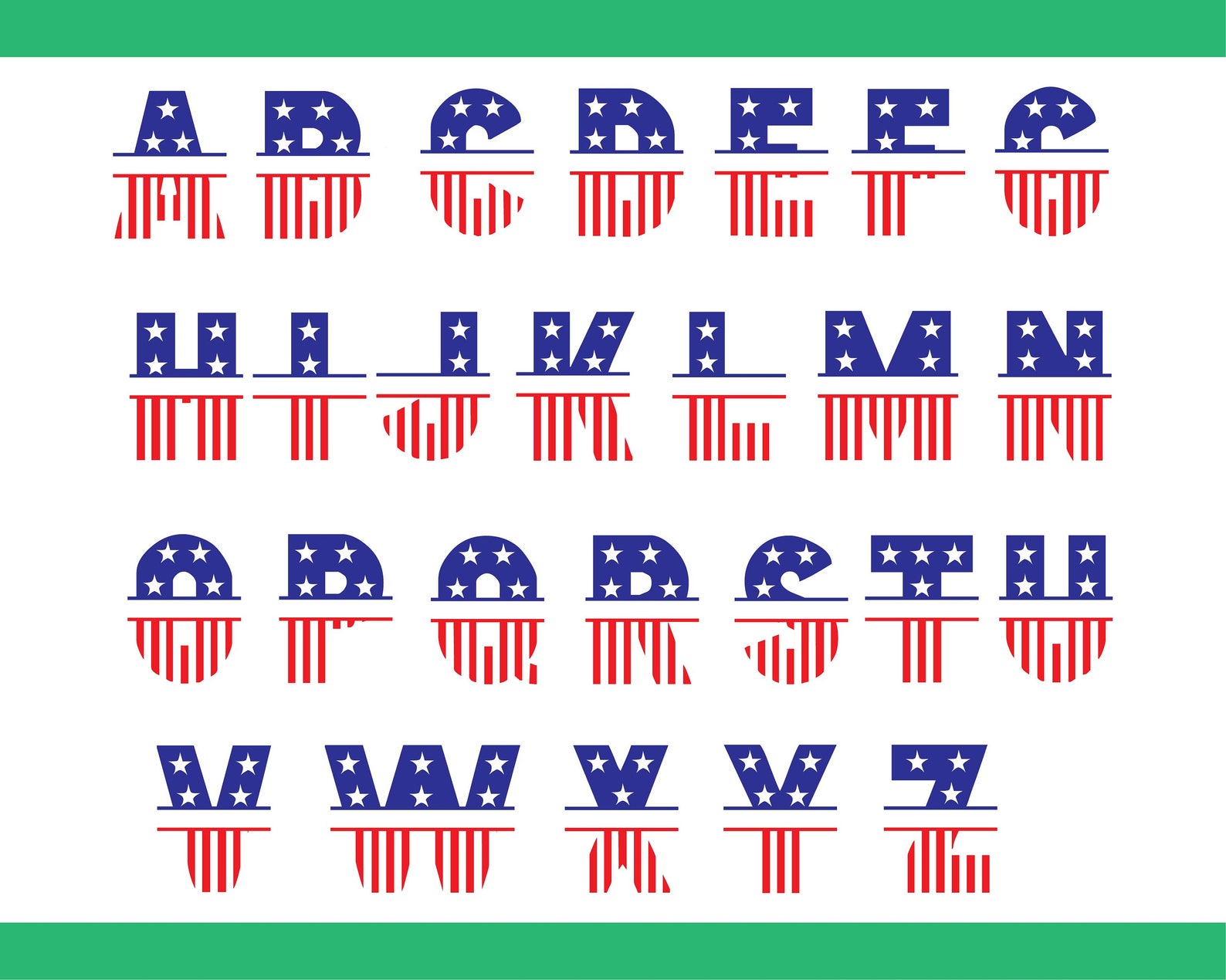 Split Monogram SVG Split Monogram Frame Alphabet Split | Etsy