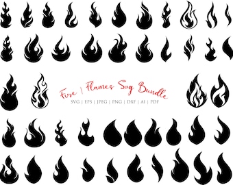 Fire Bundle Svg/ Fire Vector Svg/ Fire Clipart/ Flame Svg/ - Etsy