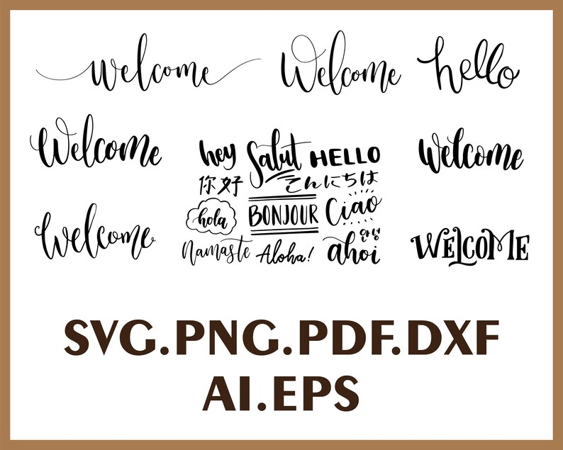 Welcome Svg Bundle Welcome Sign Svg Welcome to Our Home Svg | Etsy