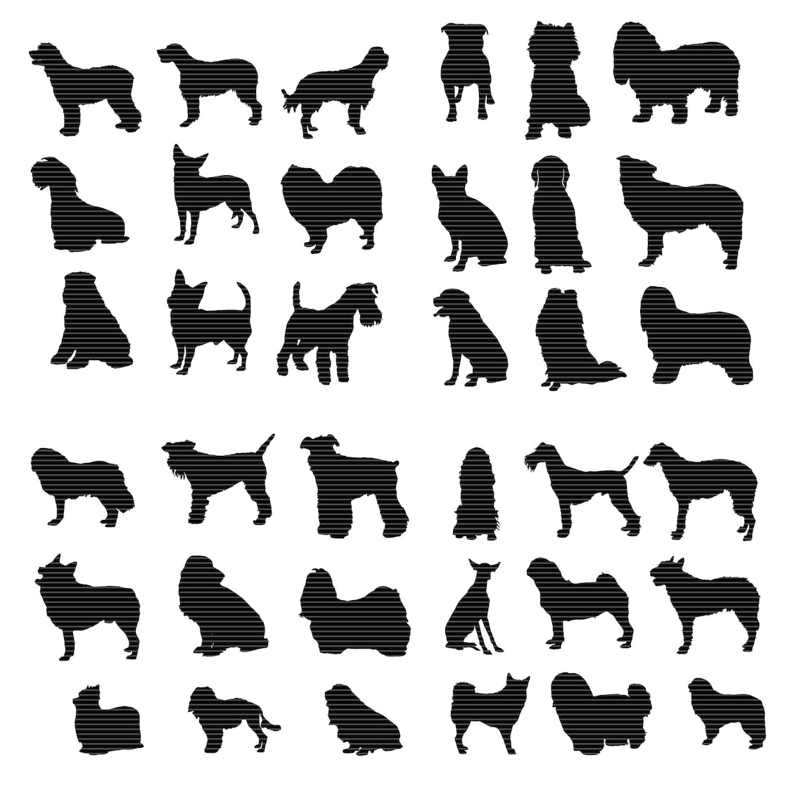 Dogs Svg Bundle Dog Breed SVG Bundle Dogs Svg Silhouette | Etsy