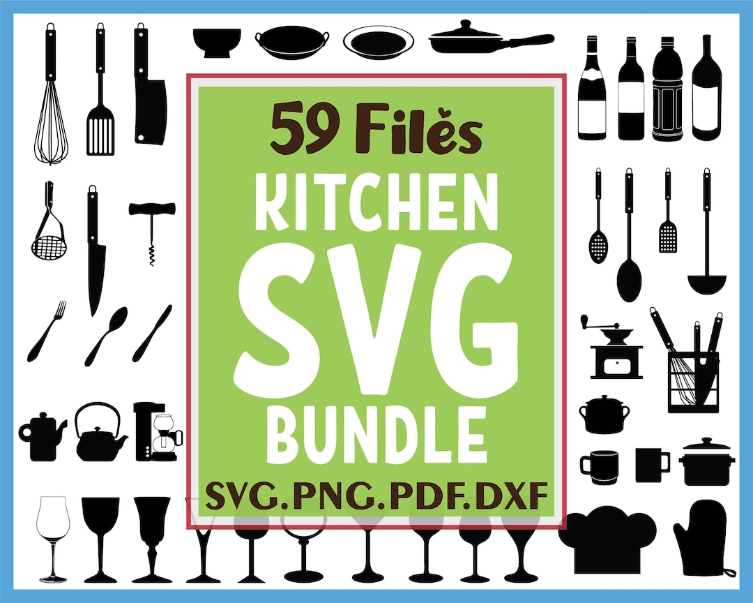 Kitchen Svg Bundle, Utensils Svg Bundle, Fork Svg, Knife Svg, Spoon Svg ...
