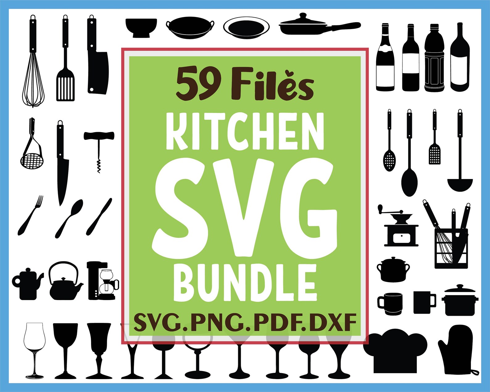 Kitchen Svg Bundle Utensils Svg Bundle Fork Svg Knife svg | Etsy