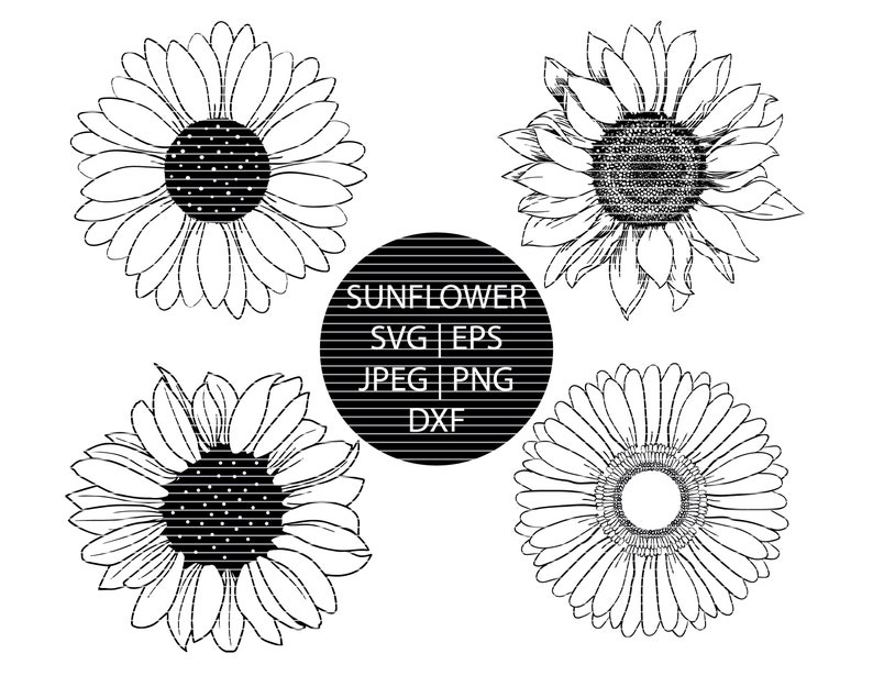 Sunflower Svg Bundle Sunflower Svg Flower Svg Sunflower Svg Etsy