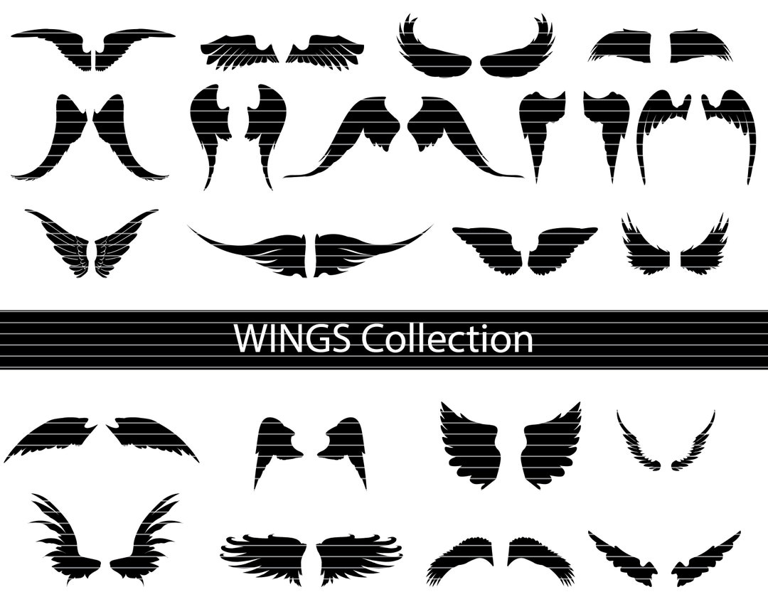 Alas de ángel svg Bundle, alas svg, archivos svg para cricut, silueta ...