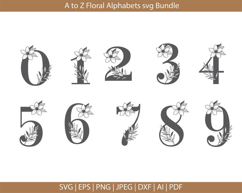 Floral Alphabet Svg Bundle Floral Letters SVG Bundle | Etsy