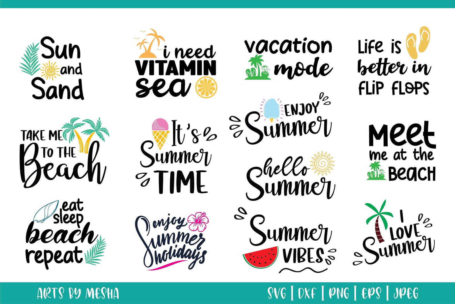 Summer Svg Bundle Summer Quotes Svg Bundle Beach Svg River - Etsy