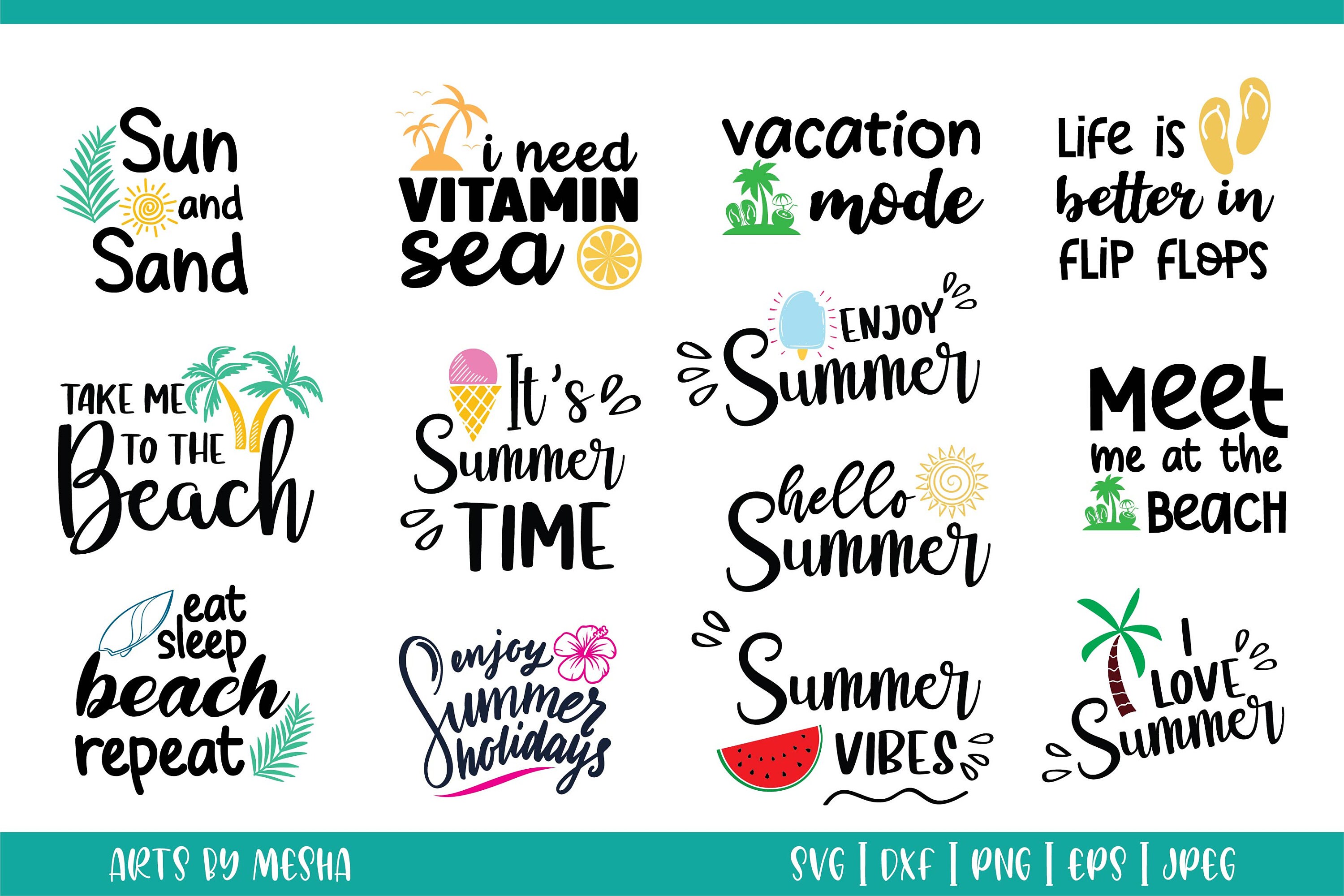 Summer Svg Bundle Summer Quotes Svg Bundle Beach Svg River - Etsy
