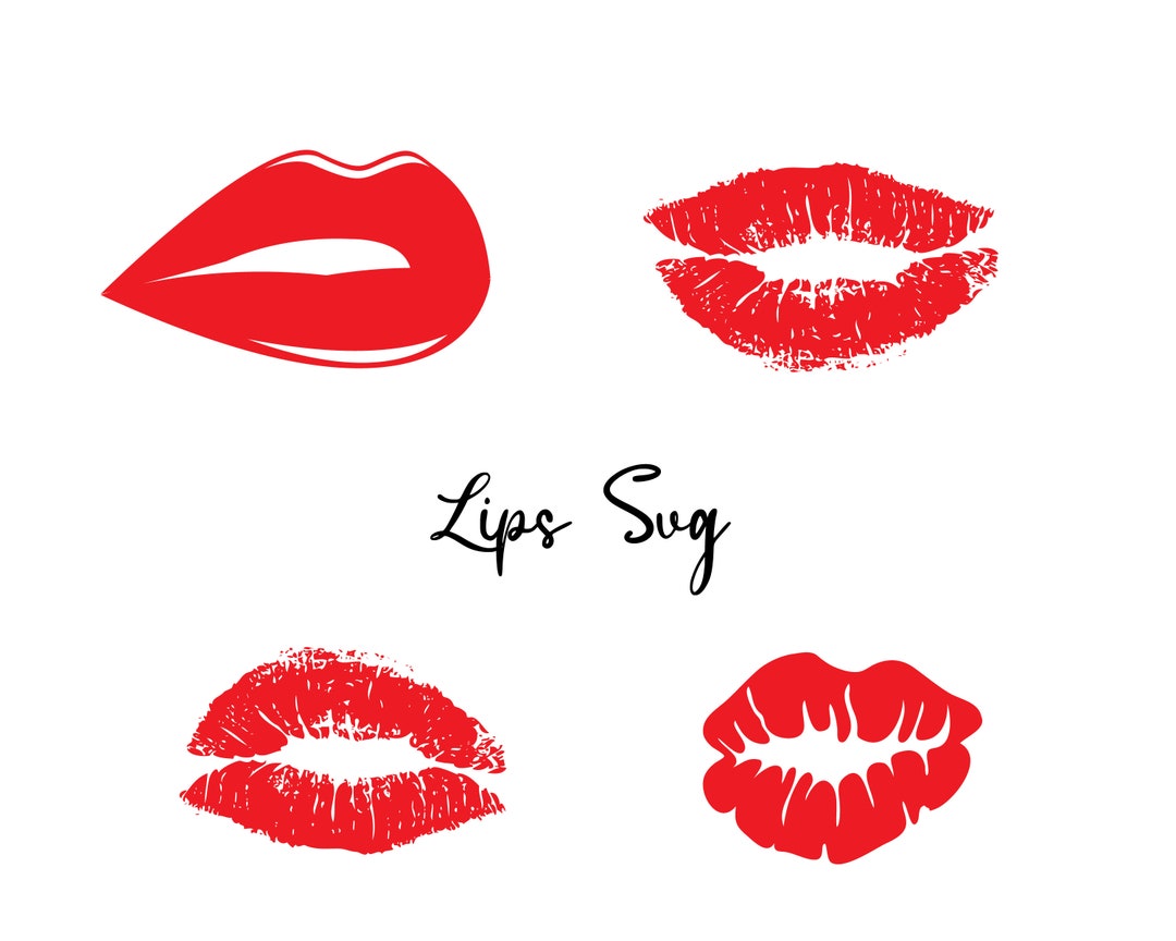 Labios beso svg, beso svg, labios svg, san valentín día svg, Amor svg ...