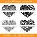 Split Heart Monogram Svg Bundle Floral Heart Frame Cut File - Etsy
