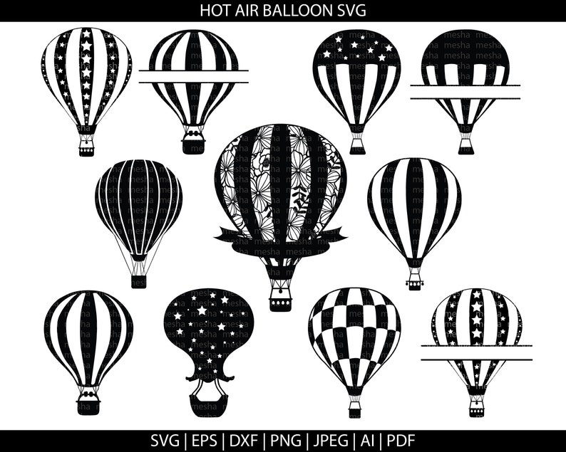 Hot Air Balloon Svg Bundle Hot Air Balloon Svg Cut File Air - Etsy