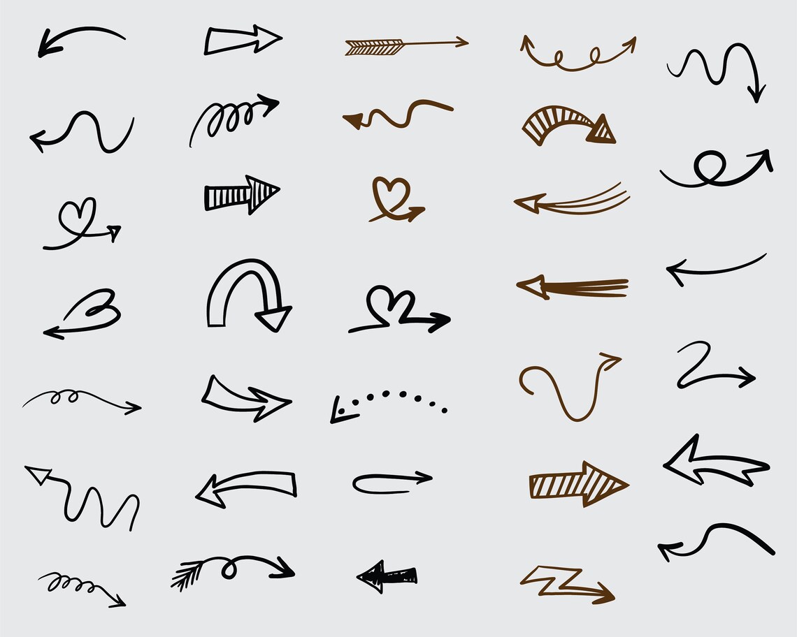 Hand Drawn Arrows Svg Bundle Arrows Svg Tribal Arrows Love - Etsy UK