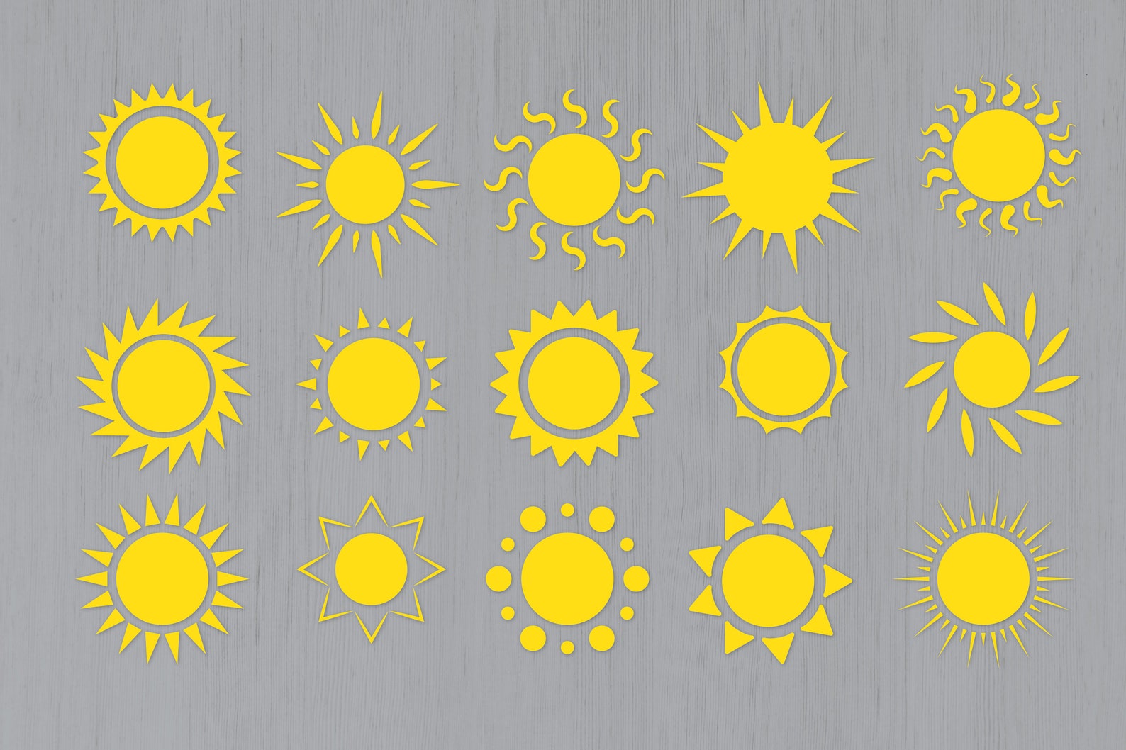 Sun Svg Bundle Sun Clipart Sun Icon Svg Clipart Sun Vector | Etsy Canada
