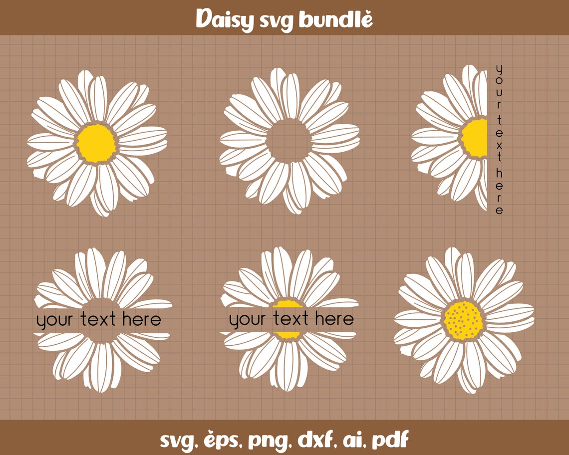 Buy Daisy Svg Bundle Daisy Flower Svg Daisy Monogram Svg Daisy Online ...