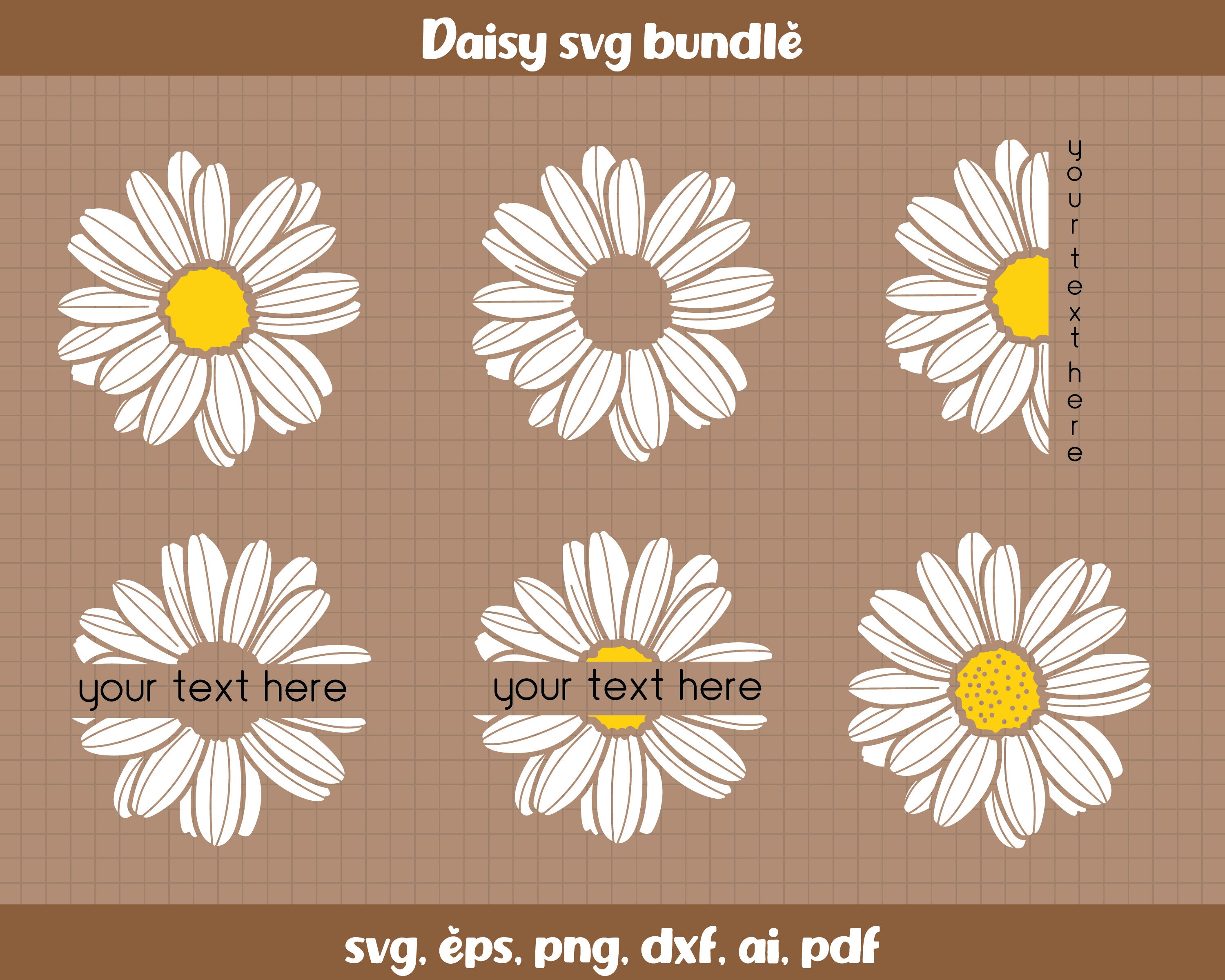 Daisy Svg Bundle Daisy Flower Svg Daisy Monogram Svg Daisy | Etsy India