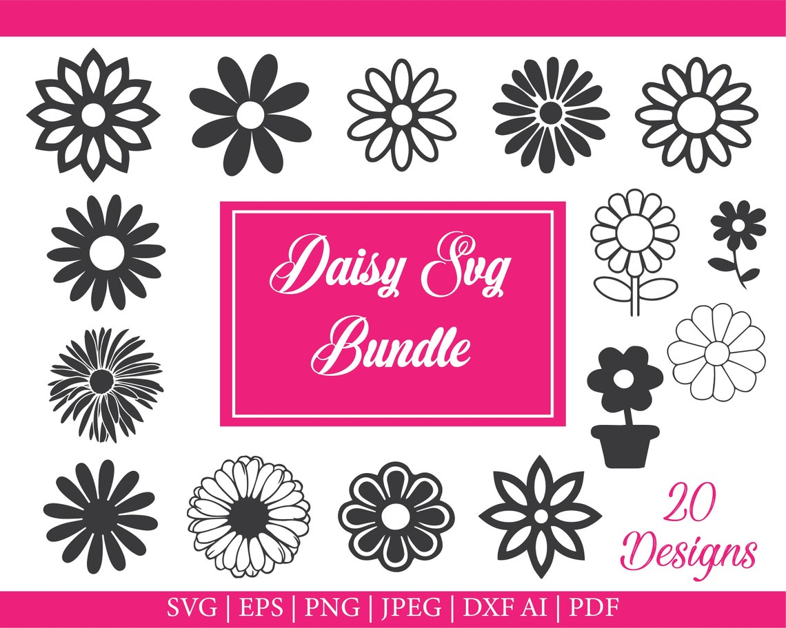 Daisy Svg Bundle Daisy SVG Cut File Daisy Silhouette - Etsy Canada