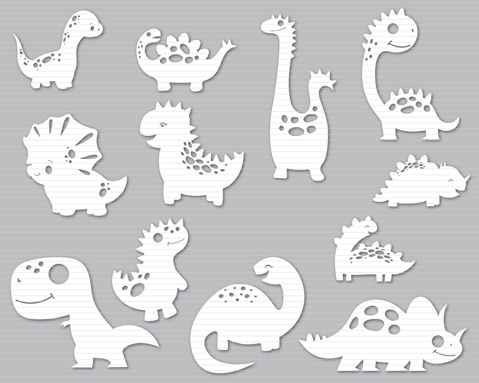 Bebé dinosaurio Svg Paquete bebé dinosaurio silueta SVG - Etsy España