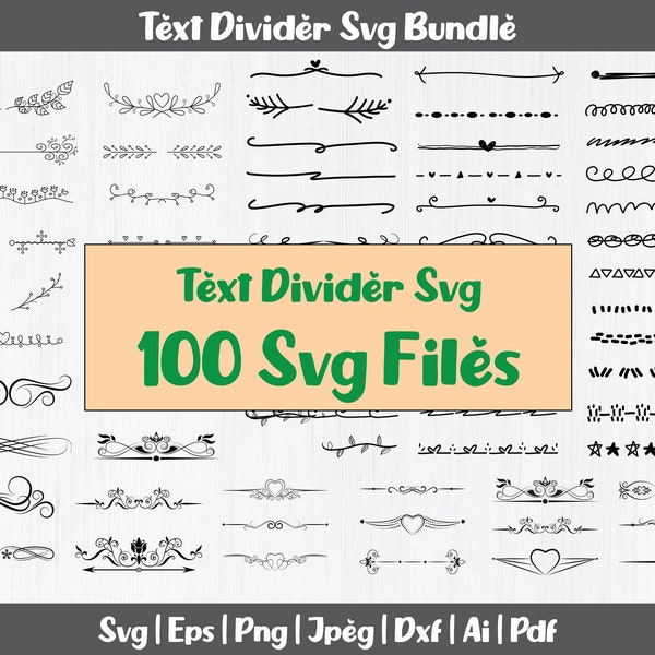 Text Divider Clipart - Etsy
