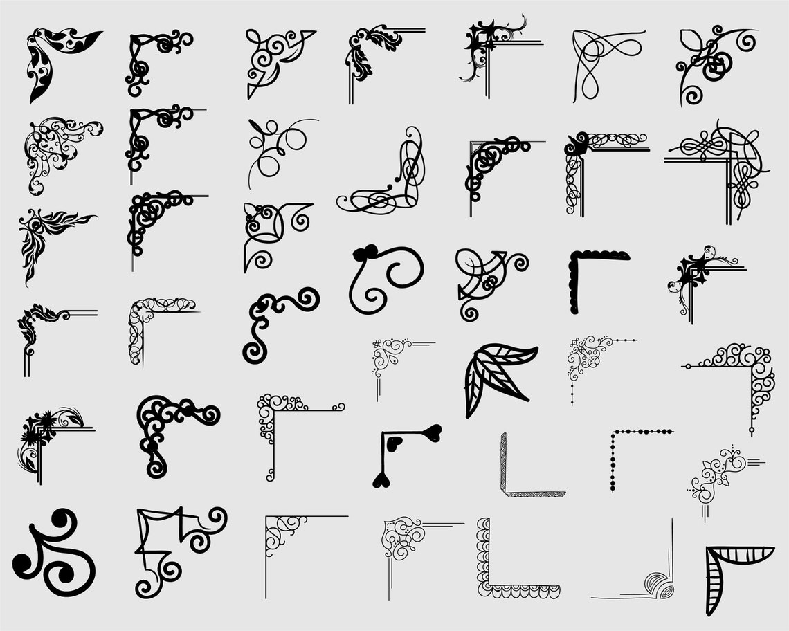 Corners Svg Bundle Corner Svg Floral Corner Svg Files | Etsy