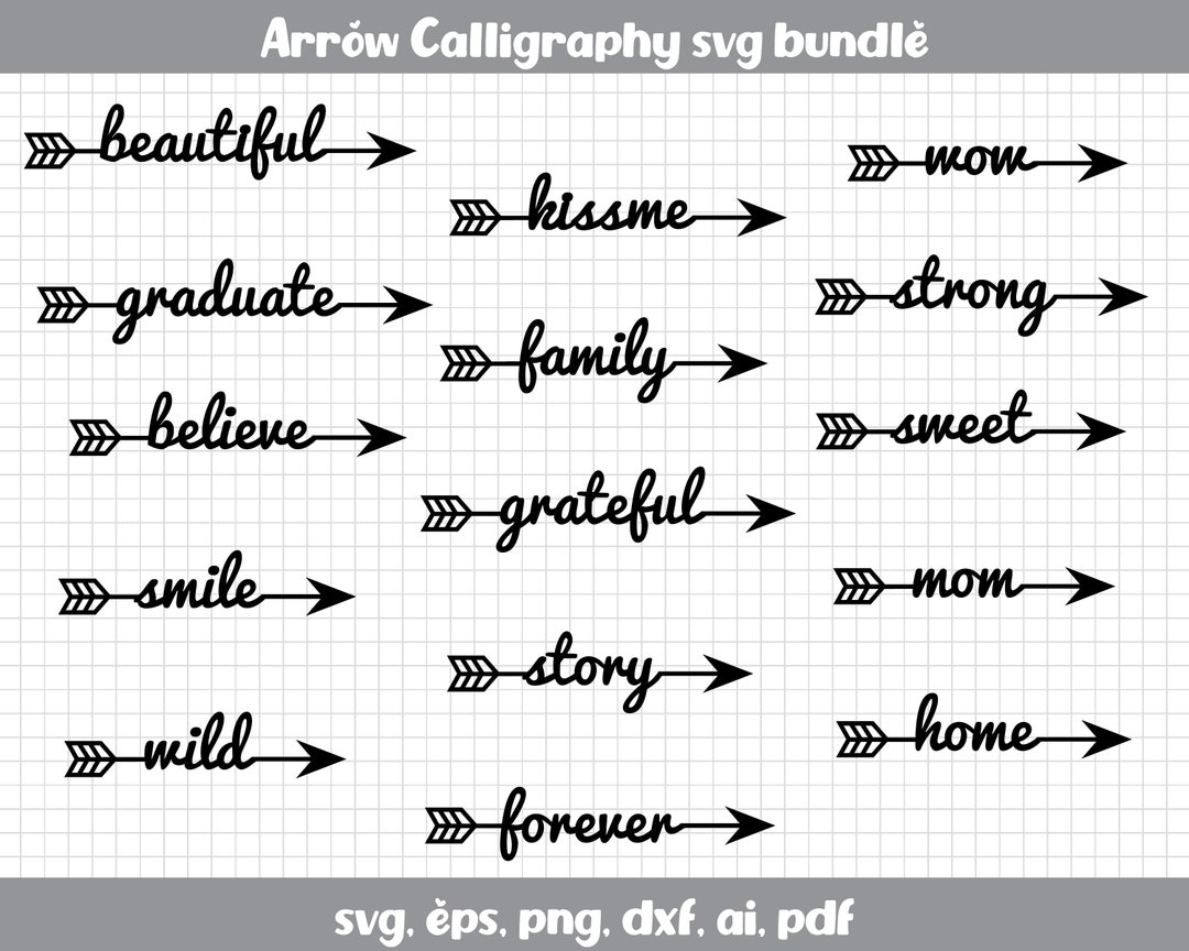 Arrow SVG Bundle Arrow Svg Cut Files Arrow Words Svg Arrow - Etsy Hong Kong