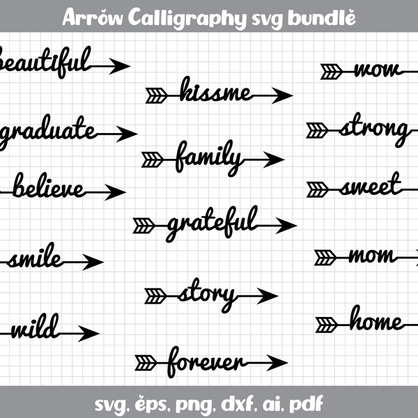 Arrow Words Svg - Etsy