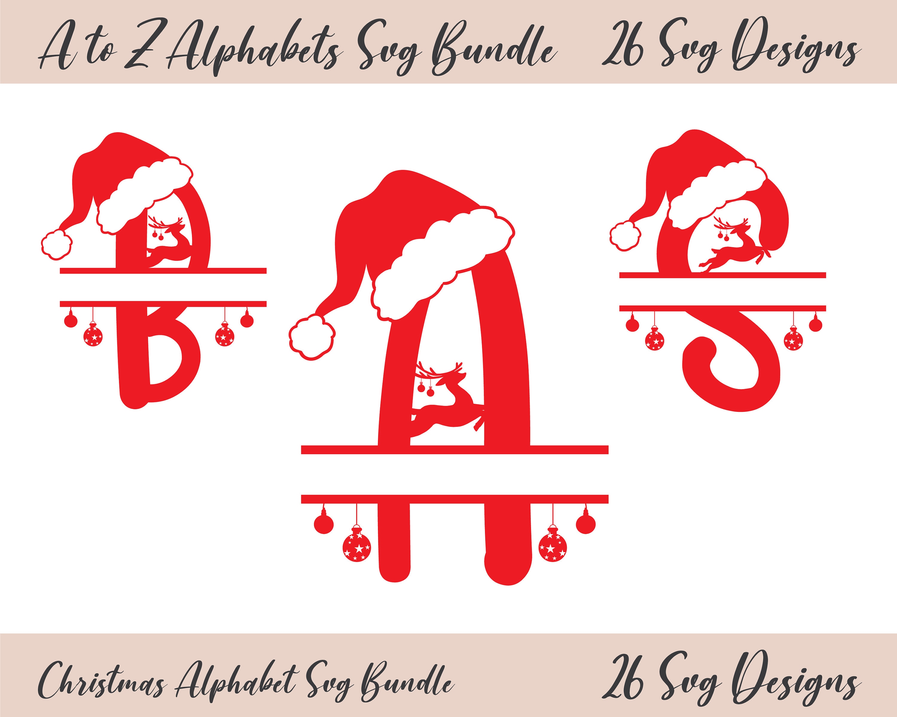 Christmas Font Svg Christmas Svg Bundle Christmas Sign Svg - Etsy