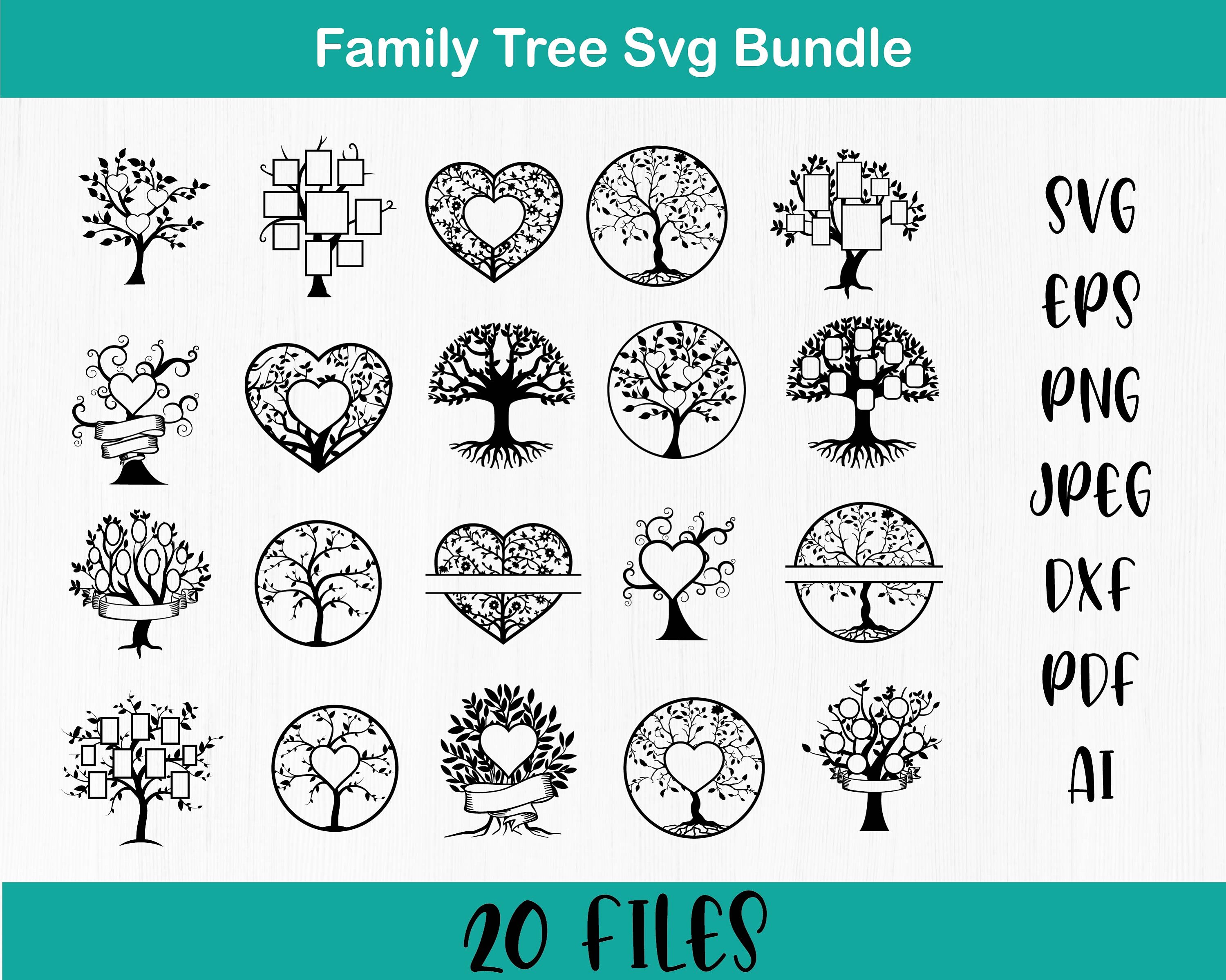 Family Tree SVG Bundle Tree Svg Bundle Ancestry Svg Last - Etsy Ireland