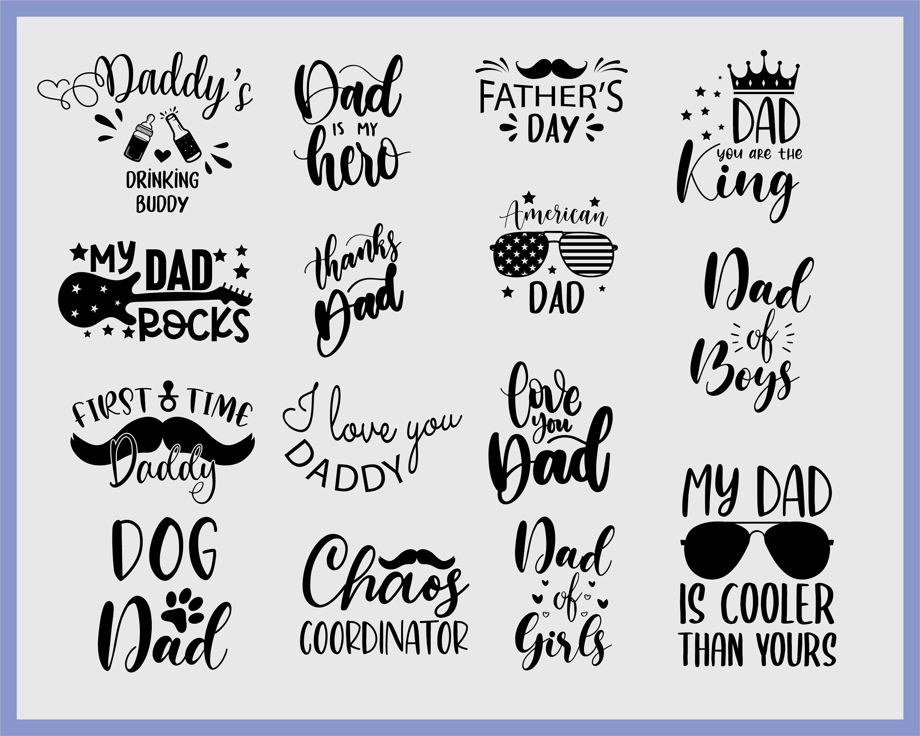 100 Fathers Day Svg Bundle Dad Svg Daddy Svg Father Svg | Etsy